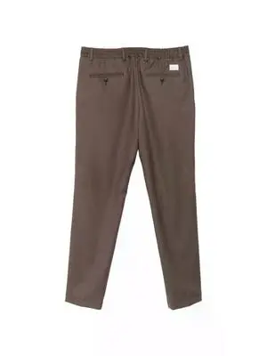 MANUEL RITZ Seoul Drawstring Flannel Trousers - Brown