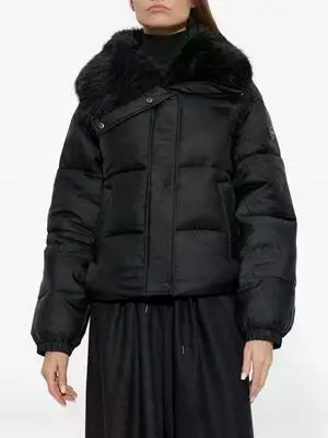 Michael Kors Faux-fur Trim Padded Jacket - Black