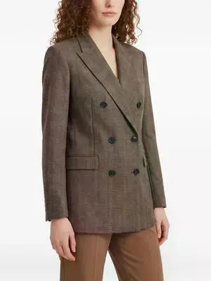 SUTTON NEW YORK Double-breasted Prince Of Wales Check Jacket
