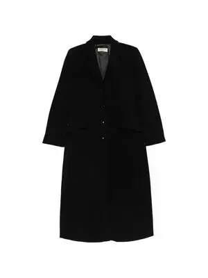 A.N.G.E.L.O. VINTAGE CULT 1980s Single-breasted Wool Coat - Black
