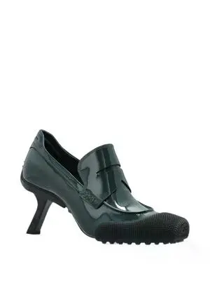 Lacoste Runway Leather Matchday Heels Pumps - Green