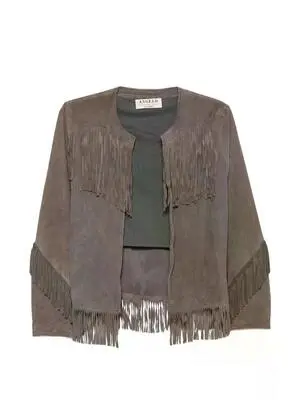 A.N.G.E.L.O. VINTAGE CULT 2000s Fringe Suede Jacket - Brown