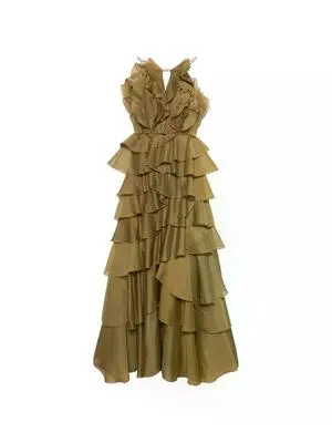 Aje Cleo Gown Dress - Green