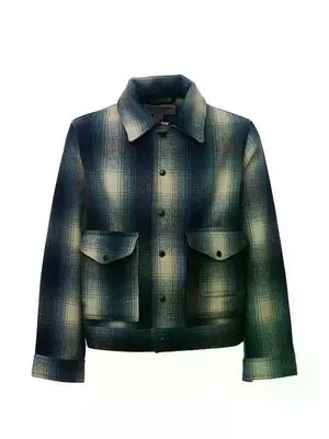Filson Mackinaw Plaid Wool Jacket - Blue