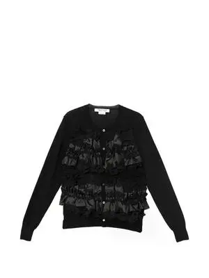 Comme Des Garçons Ruffled Button-up Cardigan - Black