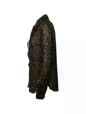 ROBERT FRIEDMAN Kitta Leopard-print Pussy-bow Blouse