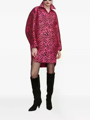 Essentiel Antwerp Keziah Zebra-print Shift Mini Dress