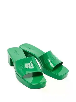 Gucci Logo Platform Slide Sandals