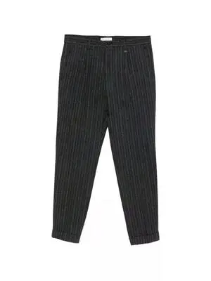 MANUEL RITZ Londra Pinstripe-pattern Pleated Trousers - Grey
