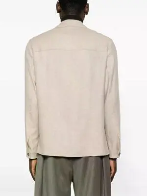 MANUEL RITZ Wool-blend Twill Shirt Jacket