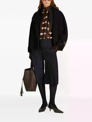SLOWEAR Geometric-print Scarf-tie Blouse