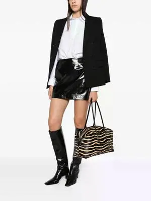 MANUEL RITZ Crinkled-finish Mini Skirt