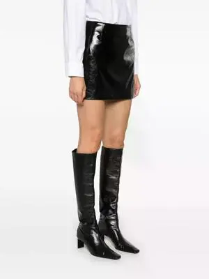 MANUEL RITZ Crinkled-finish Mini Skirt