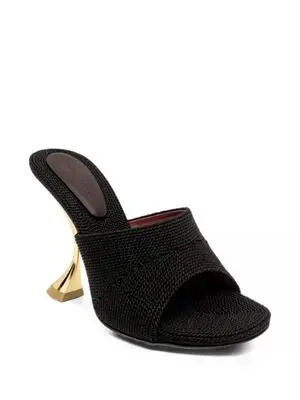 Amina Muaddi Taylor Woven Raffia Sandals