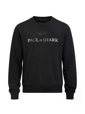 Paul & Shark Logo-print Long-sleeve Sweatshirt - Black