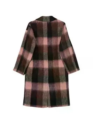 MANUEL RITZ Check-pattern Buttoned Coat