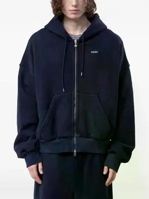 AVAVAV Logo-print Zip-up Hoodie