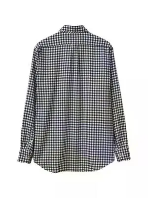 BENETTON Gingham-check Flannel Shirt - Blue