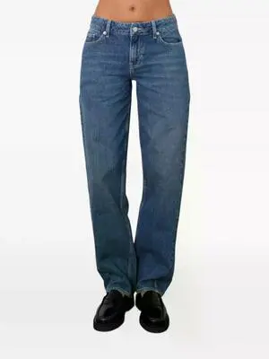 PEACHY DEN Joan Mid-rise Jeans - Blue