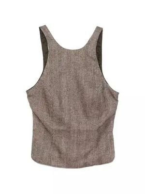 ALFIE Chevron Backless Top - Brown