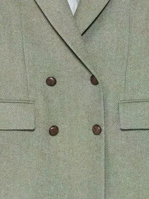 MANUEL RITZ Chevron-pattern Double-breasted Blazer
