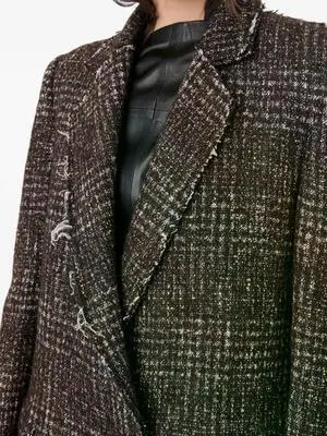 IRO PARIS Iglia Bouclé-knit Frayed Coat