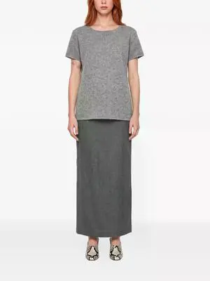 R2W Ribbed Short-sleeve Sweater