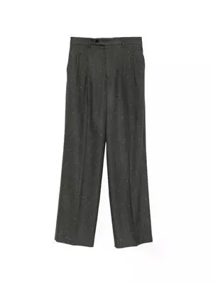 MANUEL RITZ Pinstriped Pleated Trousers - Grey