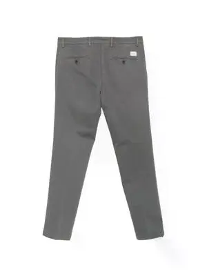 MANUEL RITZ Milano Slim-fit Cotton-twill Trousers - Grey