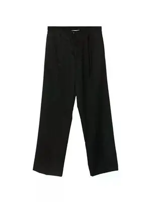 MANUEL RITZ Pleated Elasticated-waistband Trousers - Black