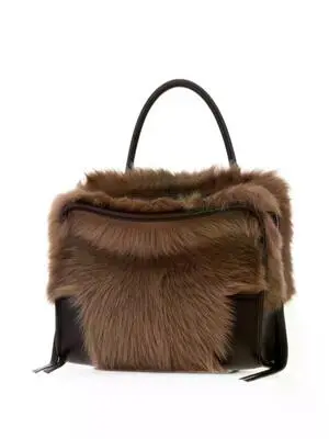 Loewe Medium Amazona 180 Bag In Soft Calfskin And Shearling