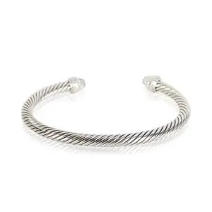 David Yurman Sterling Silver Prasiolite And Diamond Cable Classic Bracelet