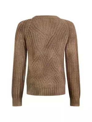 MOORER Dodecaltc Cable-knit Raglan-sleeve Sweater
