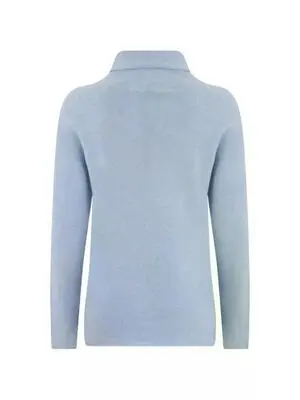 MOORER Roxy-pkt Roll-neck Raglan-sleeve Sweater - Blue