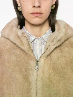 ZOE PARIS Hooded Faux-fur Coat