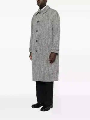 Dolce & Gabbana Herringbone-weave Single-breasted Overcoat