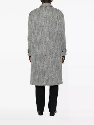 Dolce & Gabbana Herringbone-weave Single-breasted Overcoat