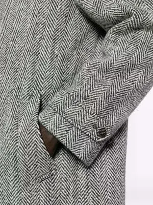 Dolce & Gabbana Herringbone-weave Single-breasted Overcoat