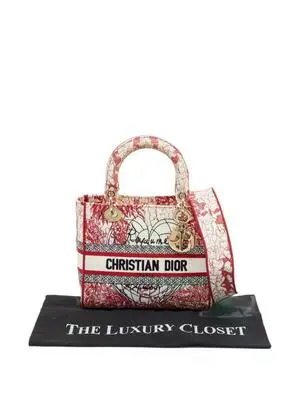 Dior 2021 Medium Lady D-lite Toile De Jouy Tote Bag