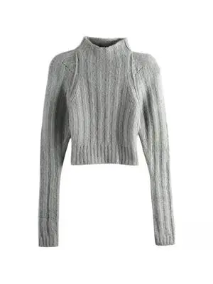 Rick Owens Cropped Con Top - Grey