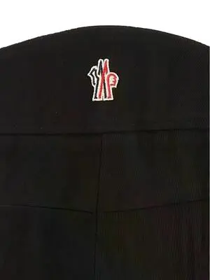 Moncler Logo-patch Slim-fit Trousers - Black