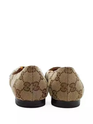 Gucci Gg Canvas Bow Ballet Flats
