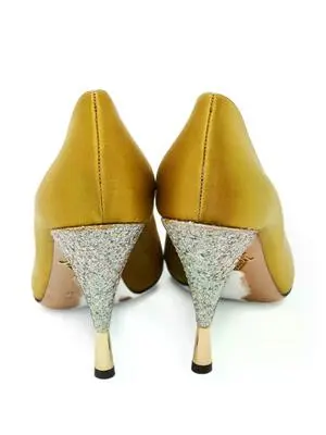 CHARLOTTE OLYMPIA Pointed-toe Glitter-embellished Heeled Pumps