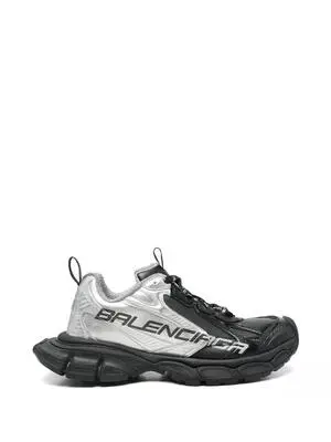 Balenciaga 3xl Metallic-effect Panelled Sneakers - Black