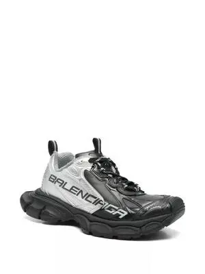 Balenciaga 3xl Metallic-effect Panelled Sneakers - Black