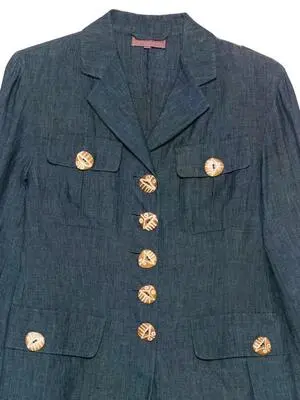 ROMEO GIGLI 1990s Button-up Linen Jacket