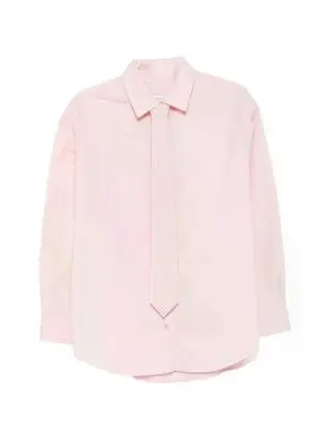 MANUEL RITZ Tie-detail Long-sleeve Shirt - Pink