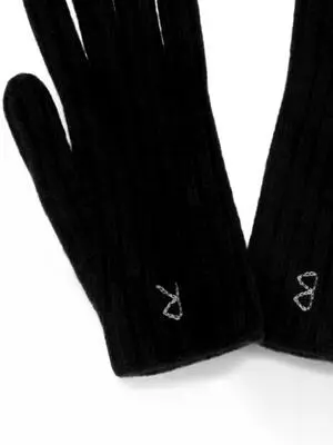 Ruslan Baginskiy Embroidered-detail Gloves - Black