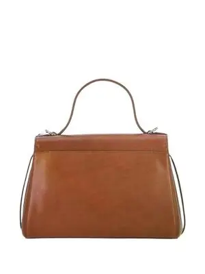 Savette Twist-lock-fastening Tote Bag - Brown