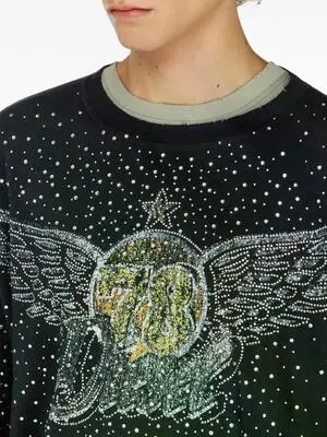 DIESEL® Rhinestone-embellished Long-sleeve T-shirt